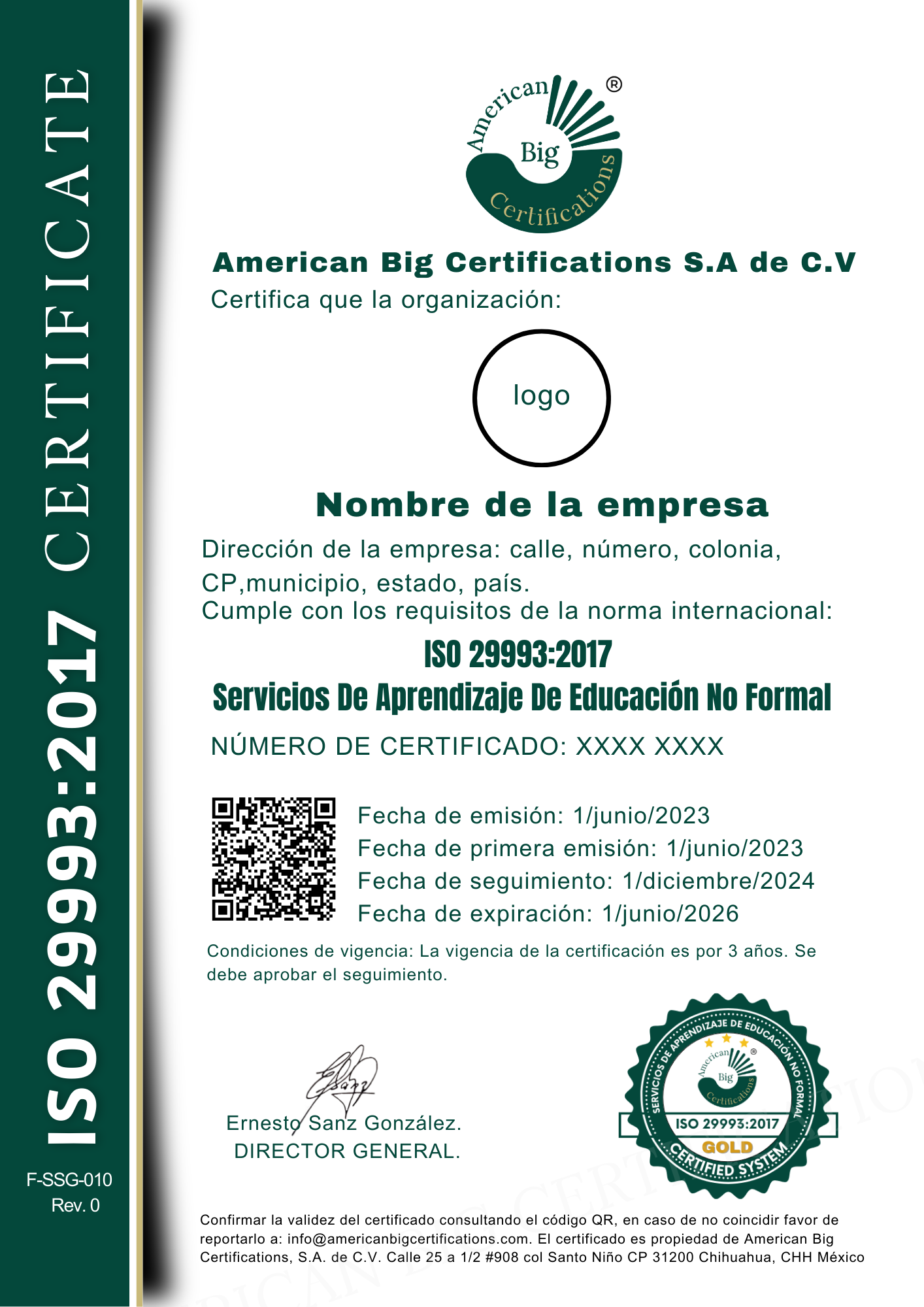 ISO 29993:2017: Servicios De Aprendizaje De Educación No F