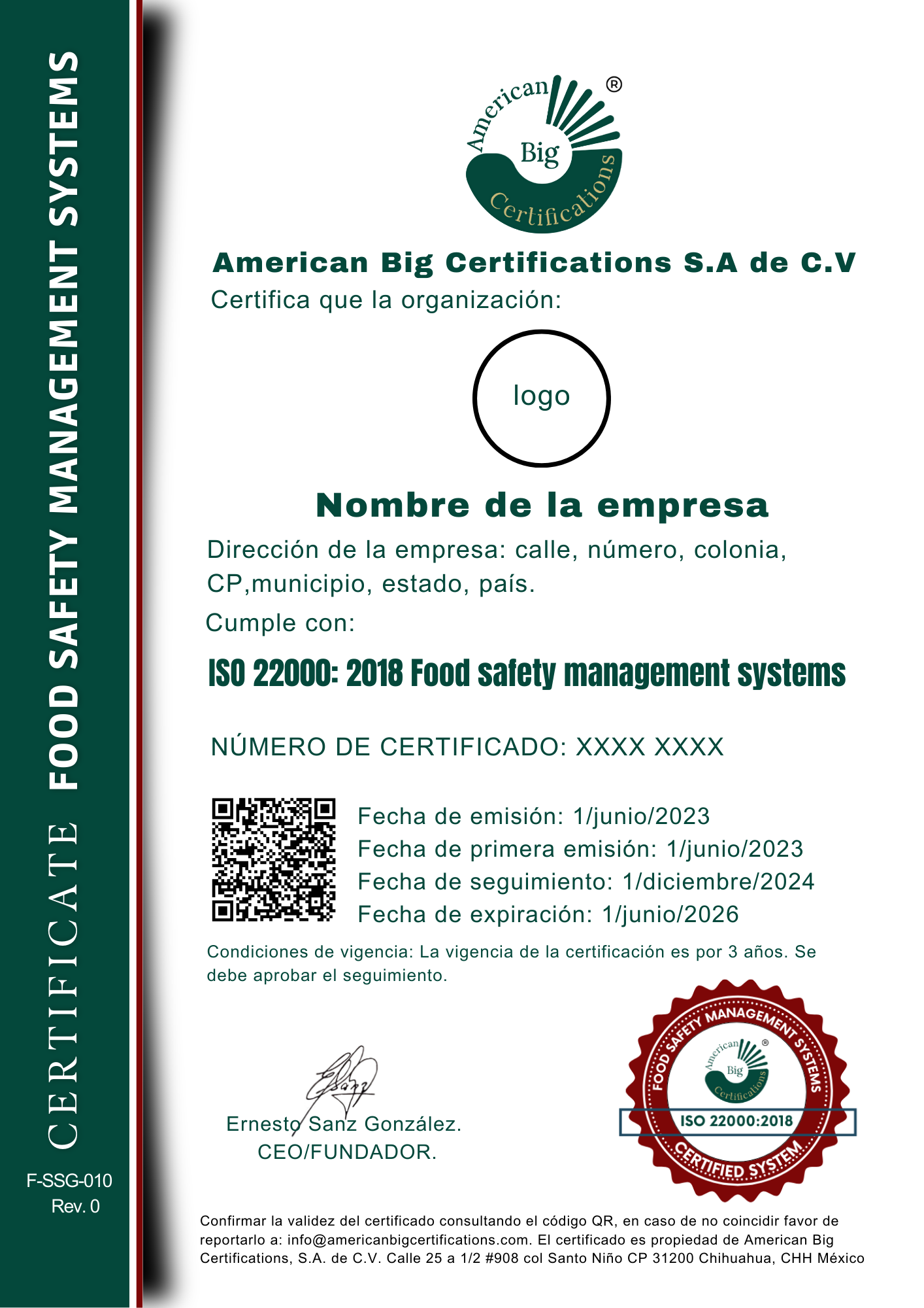 ISO 22000:2018 Sistemas De Gestión De La Inocuidad De Los A